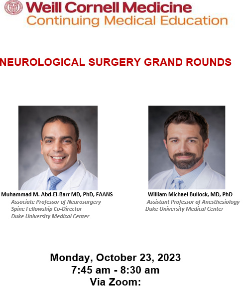 Neurological Surgery Grand Rounds: Muhammad M. Abd-El-Barr M.D., Ph.D ... Neurological Surgery Grand Rounds: Muhammad M. Abd-El-Barr M.D., Ph.D ...